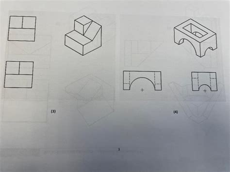 solved b multiview problems given the isometric view draw