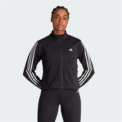 Adidas Aeroready Train Essentials 3 Stripes Track Jacket Black Adidas Ke