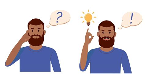 Problem Solving Concept Black Beard Man Thinks And Solves A Problem