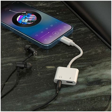 Adaptor Audio Borofone, BV12, tip Lightning/ 3.5 mm, Alb - eMAG.ro