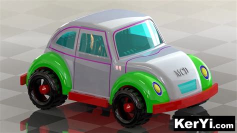 volkswagen大众玩具小车模型3d图纸 x t格式 keryi