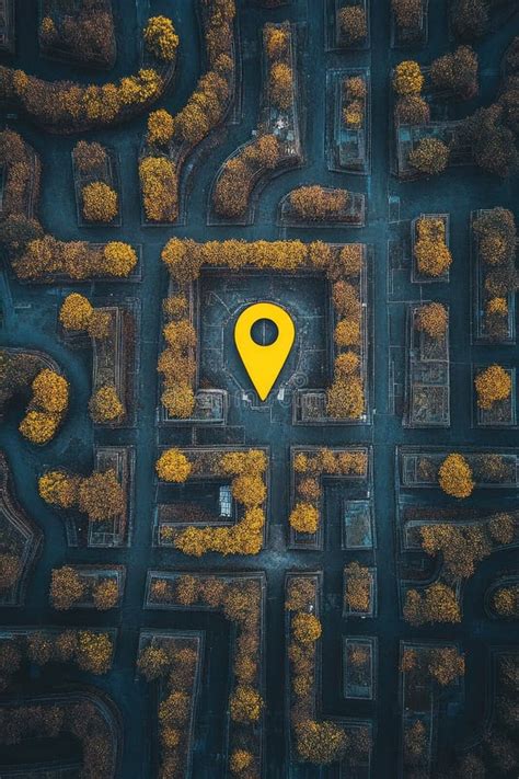 Maze Guidance Aerial View Of A Maze With A Yellow Location Pin