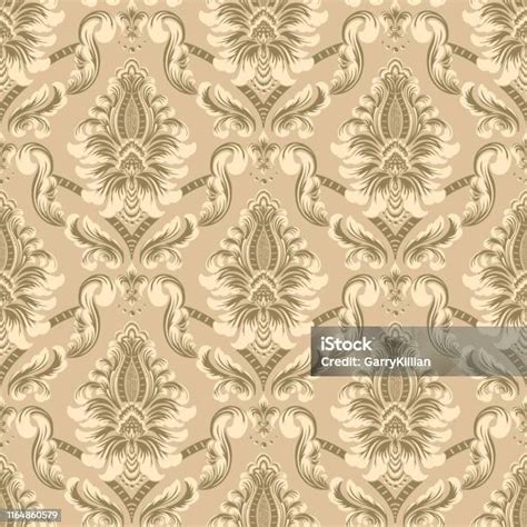 벡터 다마스크 원활한 패턴 배경입니다 고전적인 고급 구식 다마스크 장식 배경 화면 직물 포장에 대한 왕실 빅토리아 원활한 질감