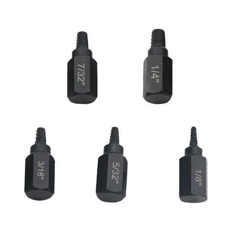 5 Piece Screw Nut Extractor Set Corrosion Resistant And Pollution