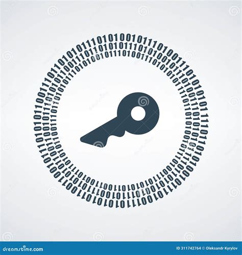 Binary Code Encryption Numbers And Special Symbols With The Key As