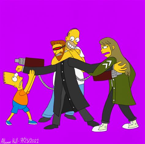 Homer And Bart Simpson And Laura Powers Vs Hank Scorpio Large