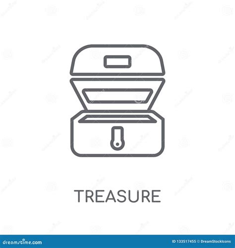 Treasure Linear Icon Modern Outline Treasure Logo Concept On Wh Stock Vector Illustration Of