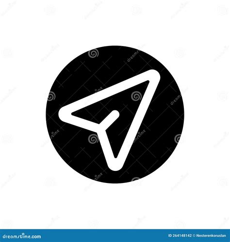 Navigation Pointer Black Glyph Ui Icon Stock Vector Illustration Of Vector Position 264148142