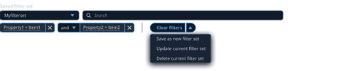 Saved Filter Sets Cloudscape Design System