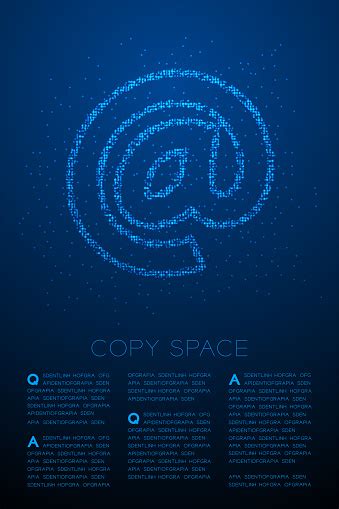 추상적인 기하학적 Bokeh 서클 도트 픽셀 패턴 벡터 기호 아이콘 블루 그라데이션 배경 복사 공간에 격리는 온라인 개념 디자인 블루 컬러 일러스트 레이 션 0명에 대한
