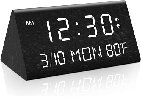 Dreamsky Wooden Digital Alarm Clocks For Bedrooms
