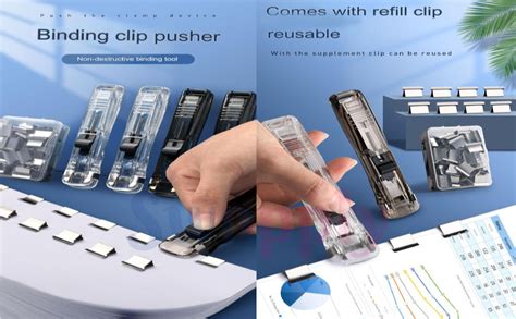 Swopply Portable Handheld Paper Pusher Cliper Clam Dispenser 50pcs