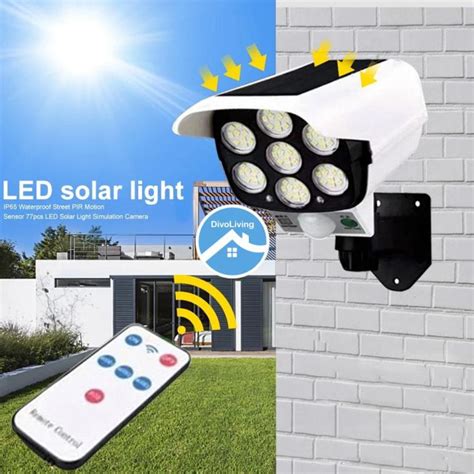 77 Led Remote Control Solar Lights Outdoor Lighting Wall Light Lamps
