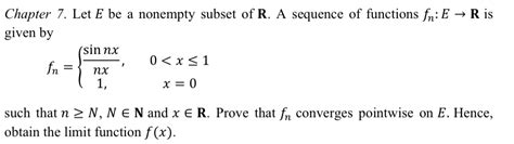 real analysischapter 7 ﻿let e ﻿be a nonempty subset