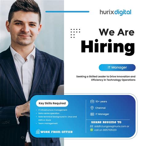 Hurixdigital On Linkedin Hiring Careersathurix Itmanager It Jobvacancy Chennaijobs