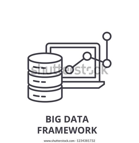 Big Data Framework Line Icon Concept Stock Vector Royalty Free 1234381732 Shutterstock