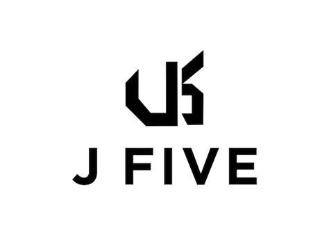 J Cinco Ilustração Em Vetor Design De Logotipo Vetor Premium