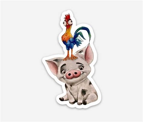 Pua And Hei Hei Etsy Disney Cruise Door Disney Sticker Cute Stickers