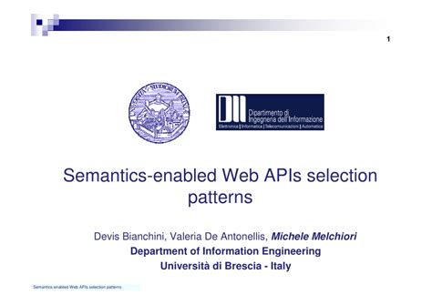 Pdf Semantics Enabled Web Apis Selection Patterns