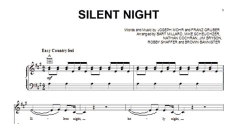 Silent Night Piano Vocal And Guitar Chords Right Hand Melody