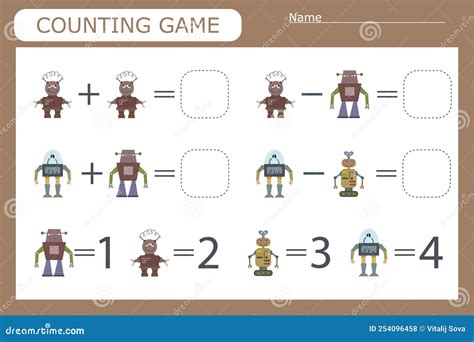 Counting Game Stock Illustration Illustration Of Kindergarten 254096458