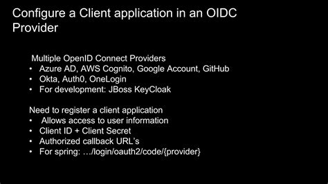 Oauth2 And Openid With Spring Boot Ppt