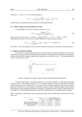 Non Integer IMC Based PID Design For Load Frequency Control Of Power System Through Reduced
