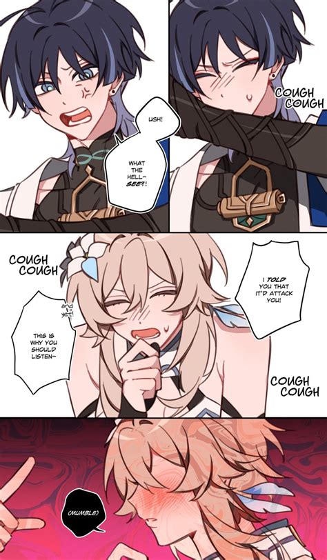 Lumine Scaramouche And Wanderer Genshin Impact Drawn By Majunjuu