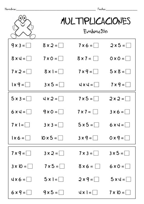 Multiplicacion Ejercicios Primaria Imagui