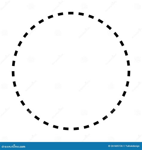 Circle Shape Dashed Icon Vector Geometry Symbol For Creative Graphic Design Element Stock Vector