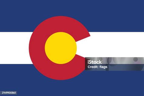 콜로라도 국기 콜로라도 국기입니다 공식 비율입니다 플래그 아이콘입니다 표준 색상 표준 크기 직사각형 플래그입니다 컴퓨터 일러스트레이션 디지털 일러스트레이션 벡터 일러스트