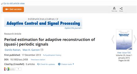Period Estimation For Adaptive Reconstruction Of Quasi Periodic Signals Danilo Rairán