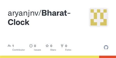 github aryanjnv bharat clock