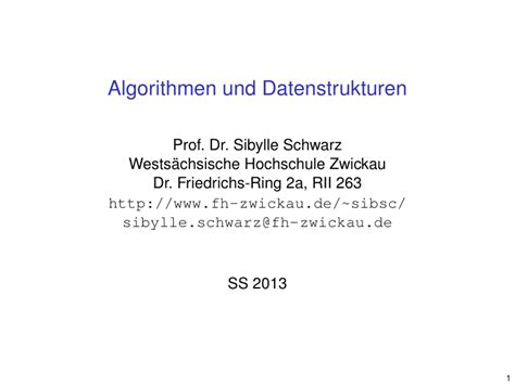 Algorithmen Und Datenstrukturen