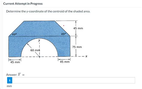 Solved Determine The Y Coordinate Of The Centroid Of The