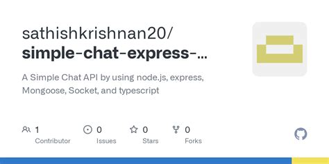 Github Sathishkrishnan20simple Chat Express Mongoose Socket
