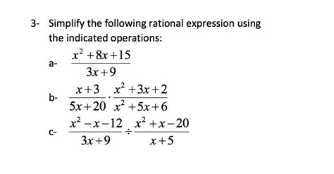 Solved Simplify The Following Rational Expression Using The Chegg