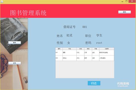 基于java的图书借阅系统（swing程序 mysql数据库） 代码货栈