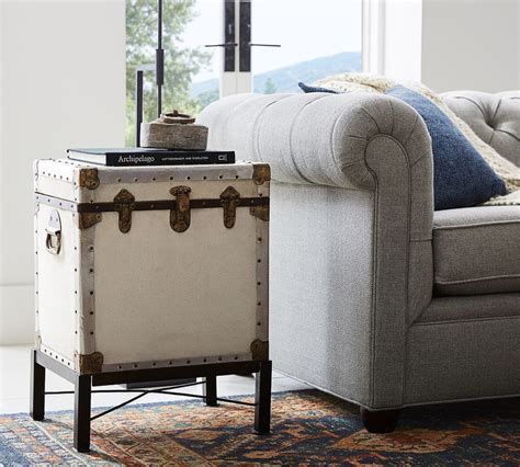 Ludlow Rectangular Trunk End Table 47 Cm Pottery Barn Uk