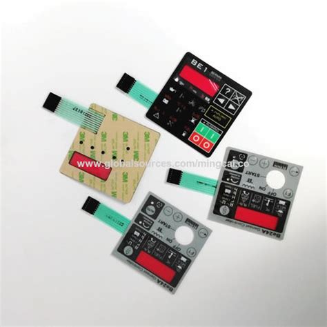 China LED Light PCB Membrane Keyboard Switch With Metal Domes On Global Sources Tactile Membrane