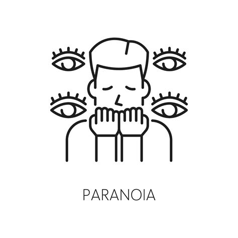 Paranoia Psychological Disorder Mental Health 29694111 Vector Art At