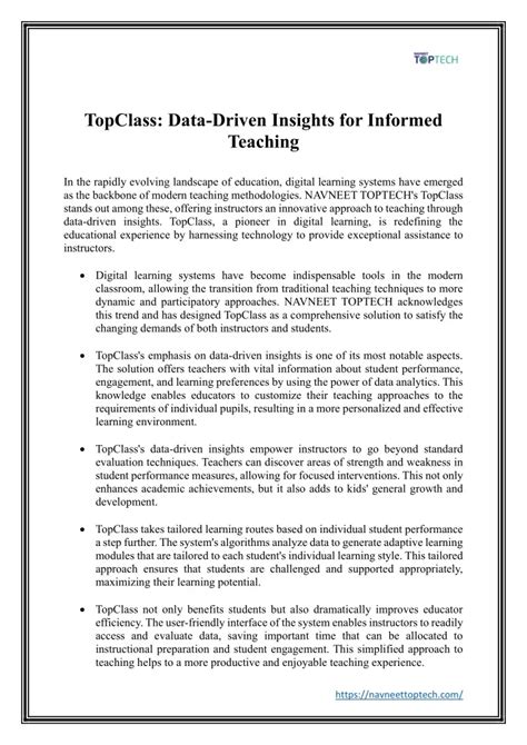 Ppt Topclass Data Driven Insights For Informed Teaching Powerpoint