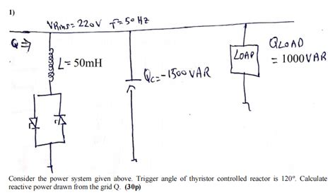 solved consider the power system given above trigger angle