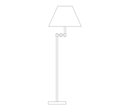 Lampu Lengan Ayun Logam DWG Blok CAD Unduh Gratis