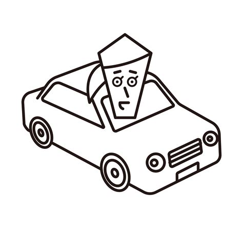 자동차를 운전하는 사람 여성 일러스트 무료 일러스트 소재집 Kukukeke