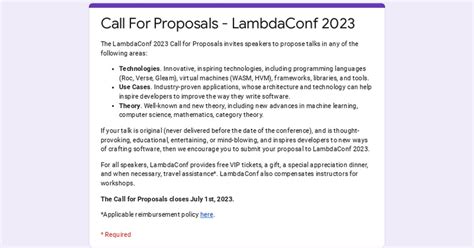 Ziverge On Linkedin Call For Proposals Lambdaconf 2024
