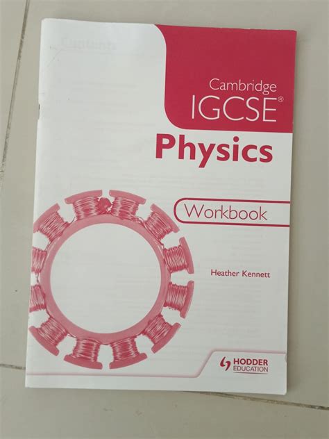 Cambridge IGCSE Physics Workbook Hodder Education Hobbies Toys Books Magazines Textbooks