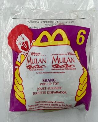 Mcdonalds Happy Meal Toy 6 Mulan Shang Pop Up Toy 1998 Ebay