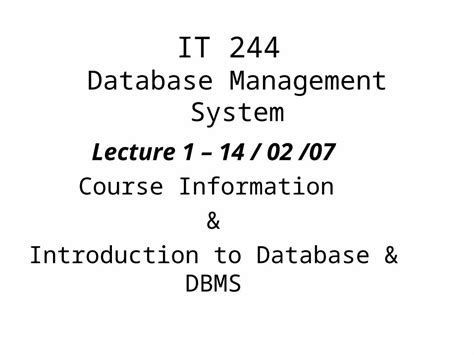 ppt it 244 database management system dokumen tips