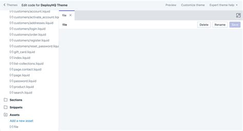 Configuring A Shopify Theme Deployhq